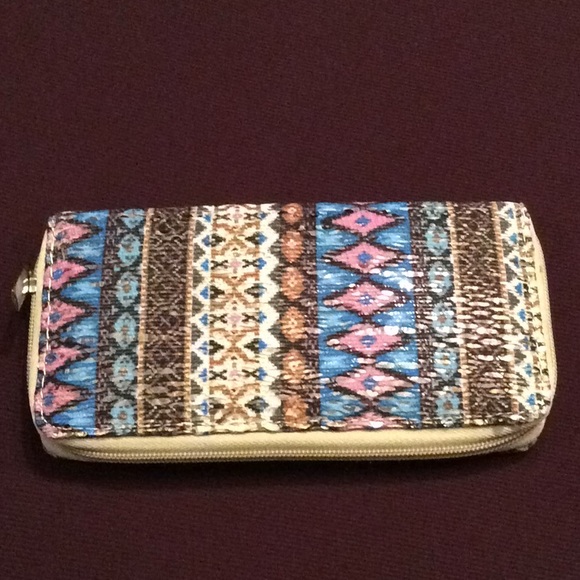 unknown | Bags | Multi Colored Wallet With Gold Shimmer New | Poshmark